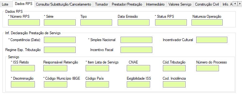 Guia Dados RPS - NFS-e - Vinco Soluções Tecnológicas